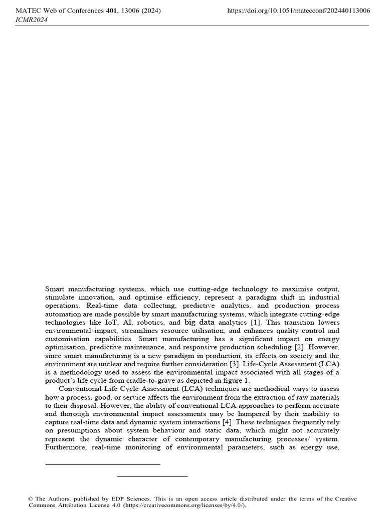 Digital Twin for Dynamic LCA in Smart Manufacturing | PDF | Life Cycle ...