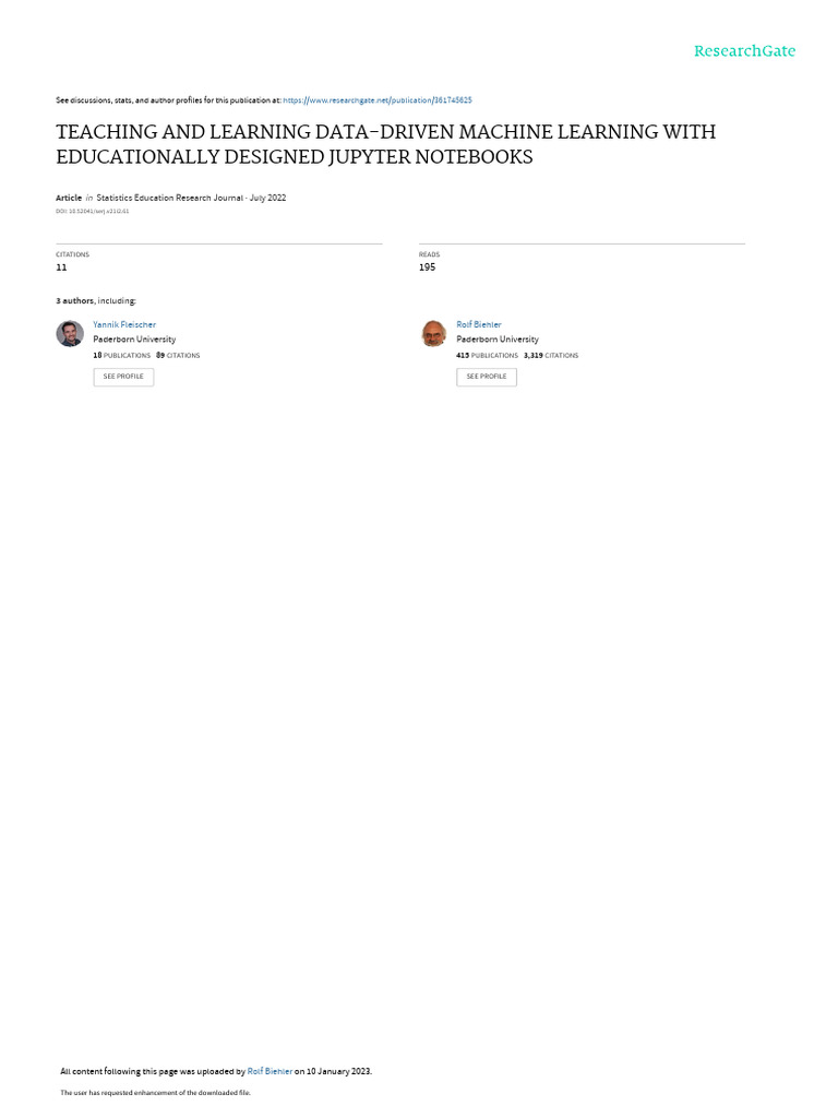 Teaching and Learning Data-Driven Machine Learning | PDF | Machine ...