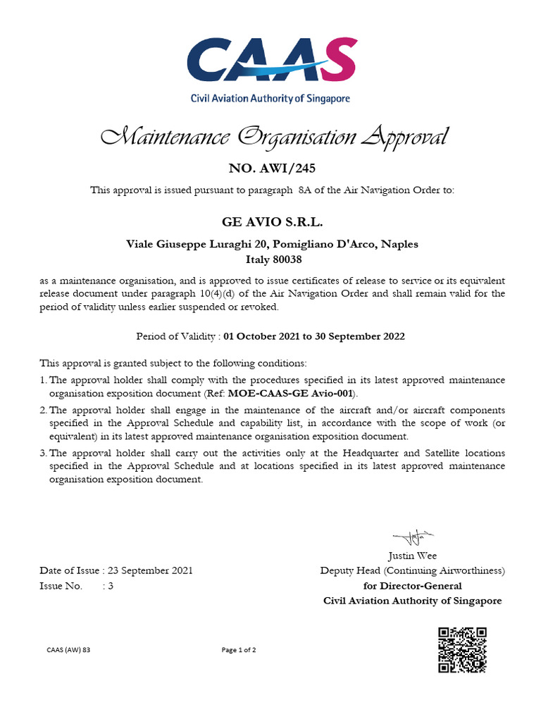 Aviation Maintenance Approval | PDF | Aviation