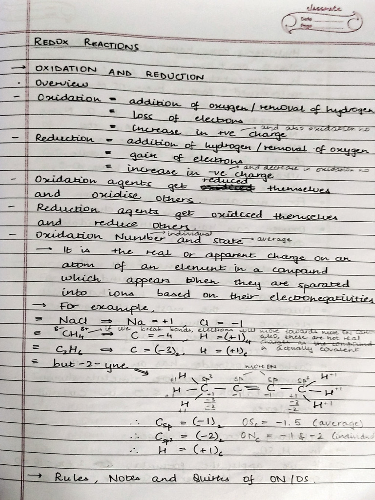 Chemistry - Redox Reactions | PDF