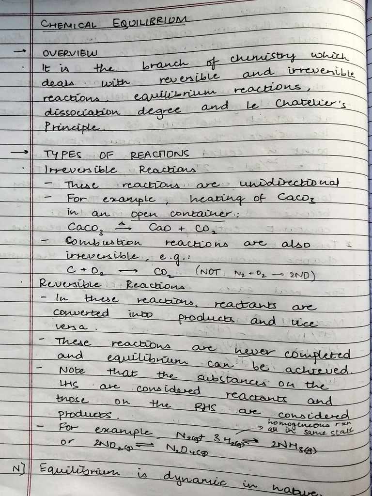 Chemistry - Chemical Equilibrium | PDF