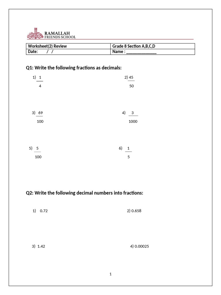Worksheet2 | PDF
