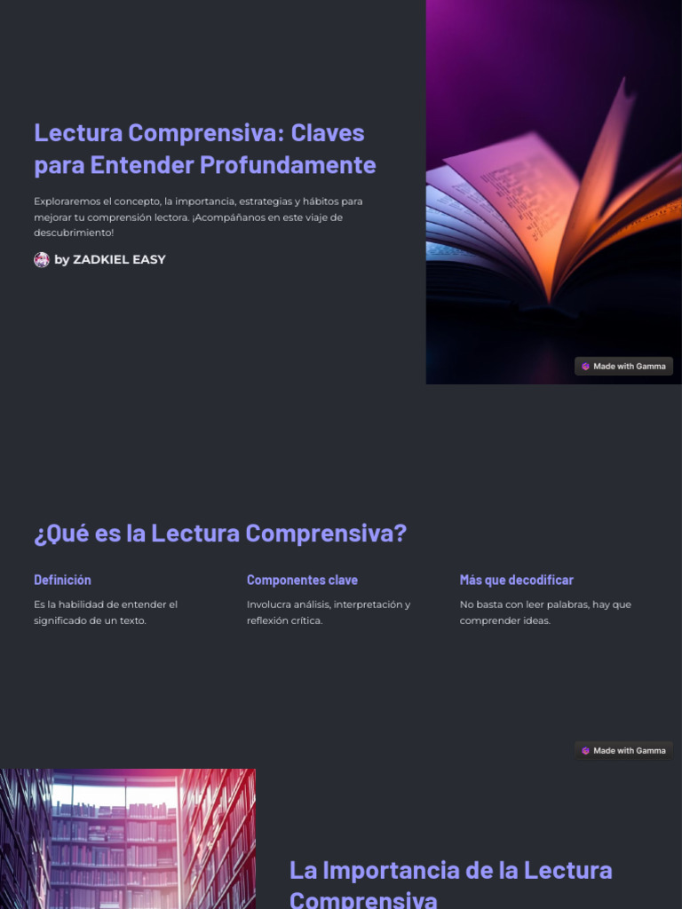 Lectura Comprensiva Claves para Entender Profundamente | PDF