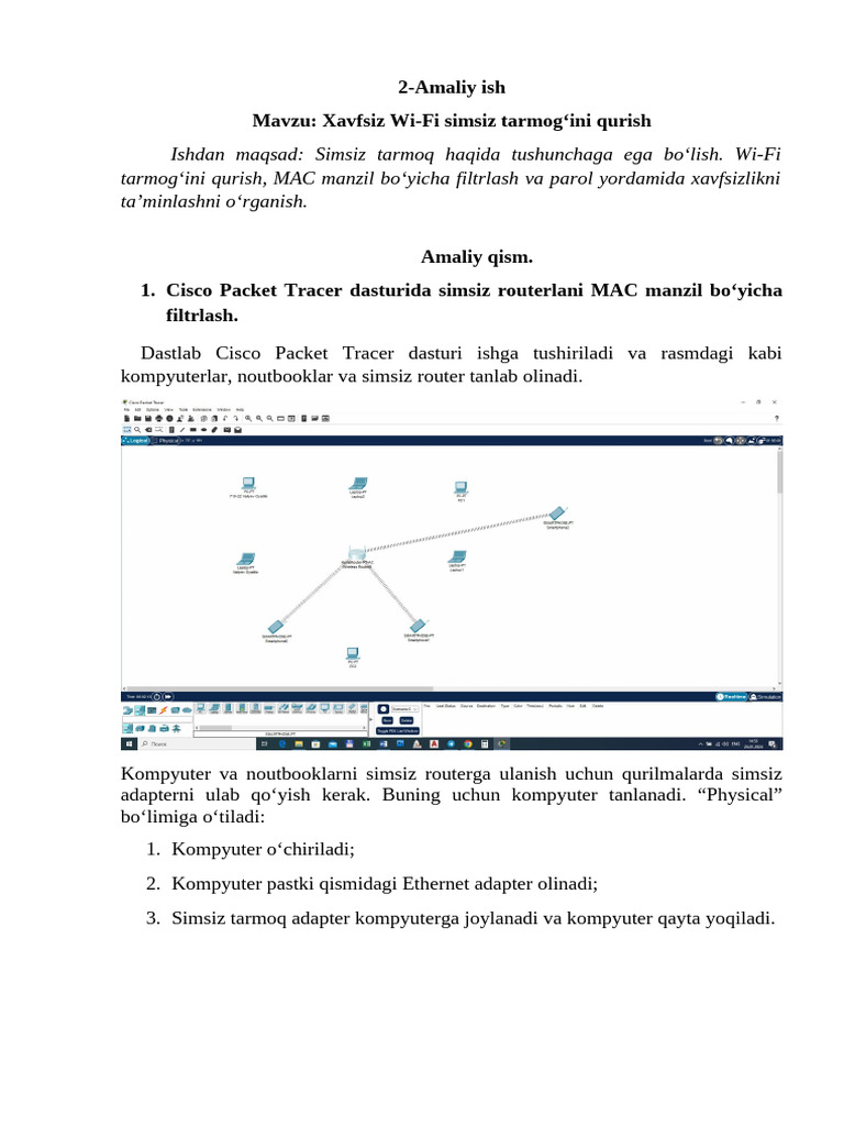 2-Amaliy Ish (Sirtqi Uchun) | PDF