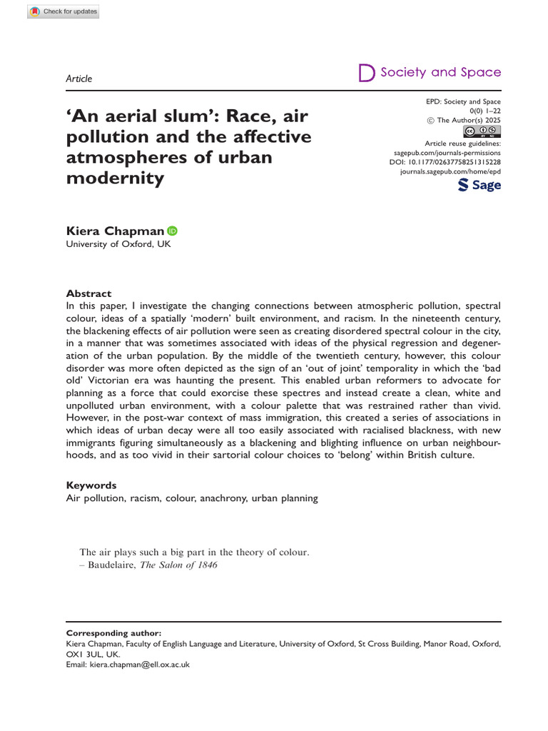 Chapman 2025 An Aerial Slum Race Air Pollution and The Affective ...