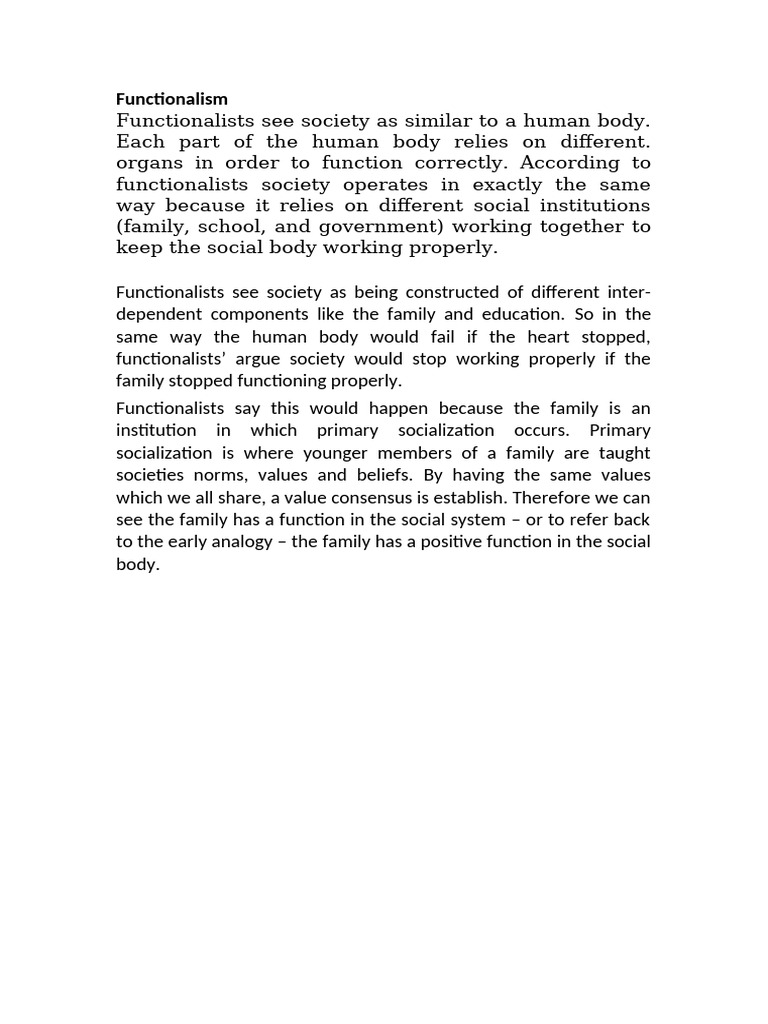 Functionalism | PDF