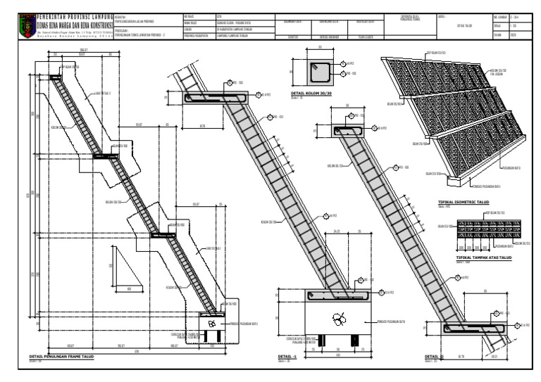 Detail Konstruksi Talud dan Pondasi | PDF