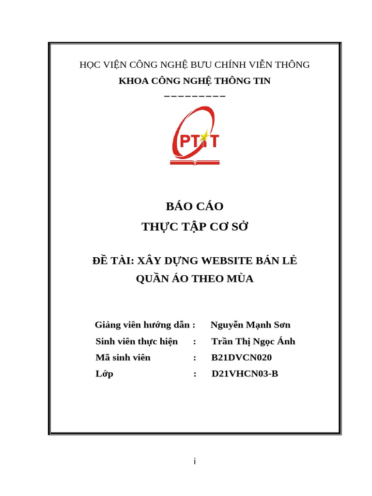b21dvcn020_báo Cáo Ttcs | PDF