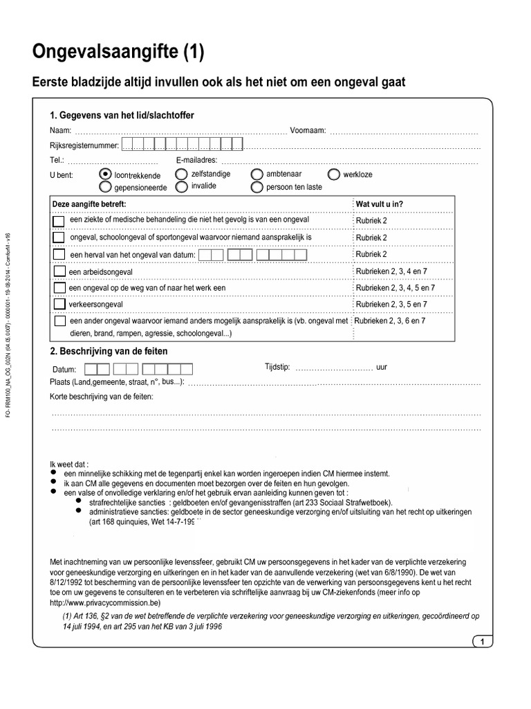 Ongevalsaangifte tcm92-12898 | PDF