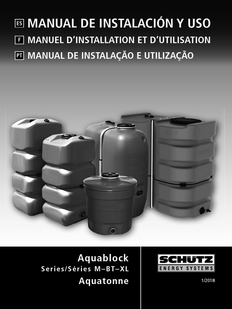 Manual de Instalación Depósito Aquablock 1000 | PDF | Agua | Materiales ...
