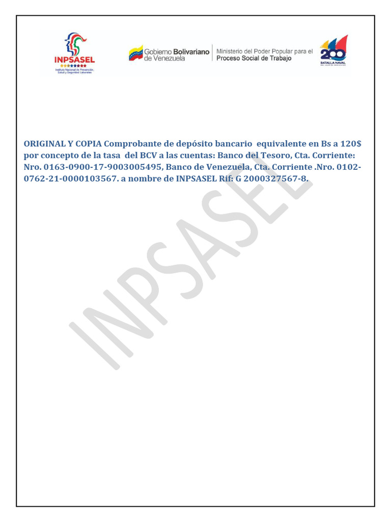 Requisito Registros INPSASEL - Año 2025 | PDF