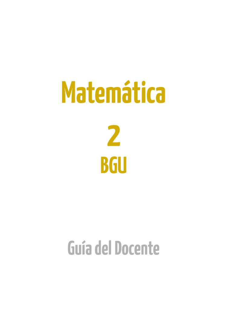 Guia Matematica 2 BGU Plus+ Competencias | PDF | Plan de estudios | Evaluación