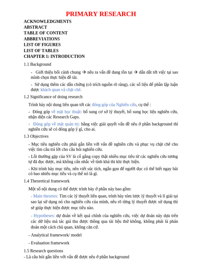 Instructions For Writing A PRIMARY RESEARCH | PDF