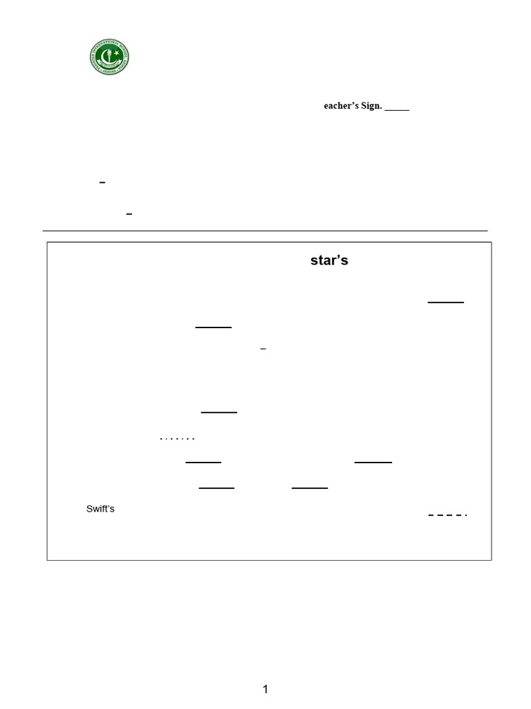 Review Sheet G8 P1 T2 Exam | PDF | Books
