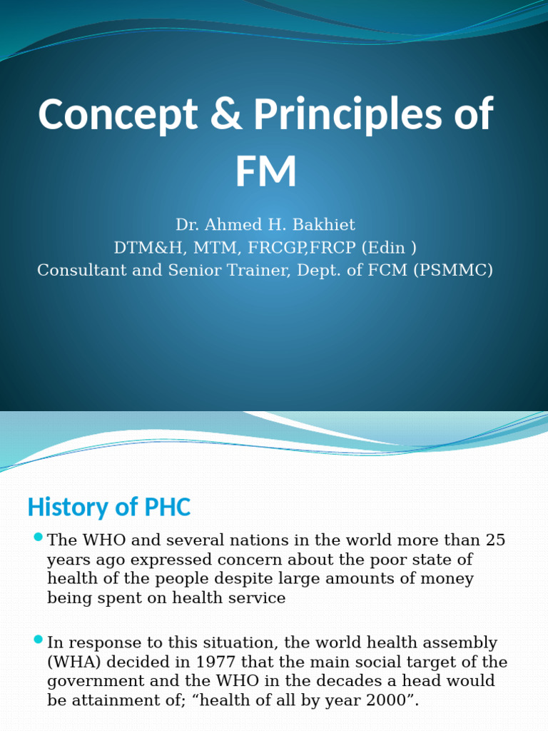 Concept and Principle FM | PDF | Family Medicine | Medicine