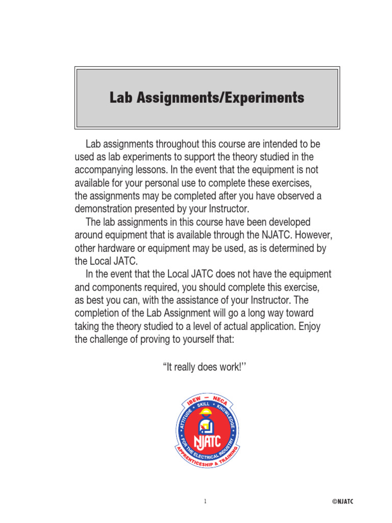 Electrical Lab Assignments Guide | PDF | Inductor | Resistor