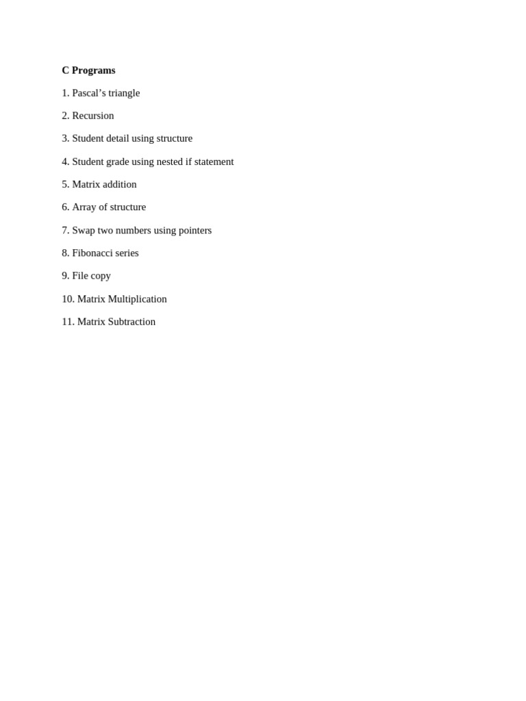 C Programs | PDF