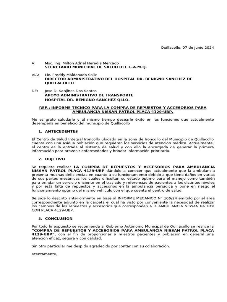 Informe Tecnico 1 | PDF