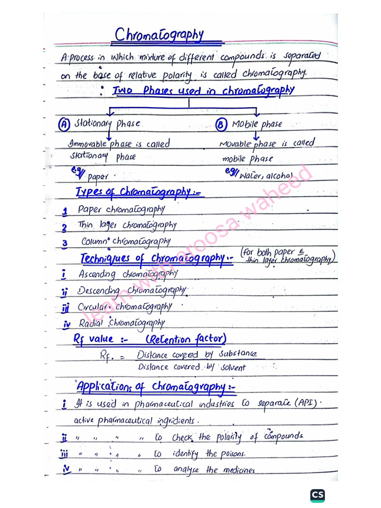 Chromatography Notes | PDF