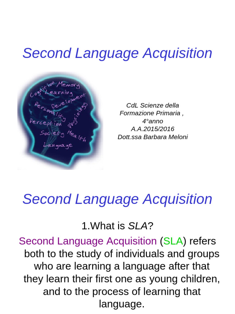 Second Language Acquisition | PDF | Second Language Acquisition ...