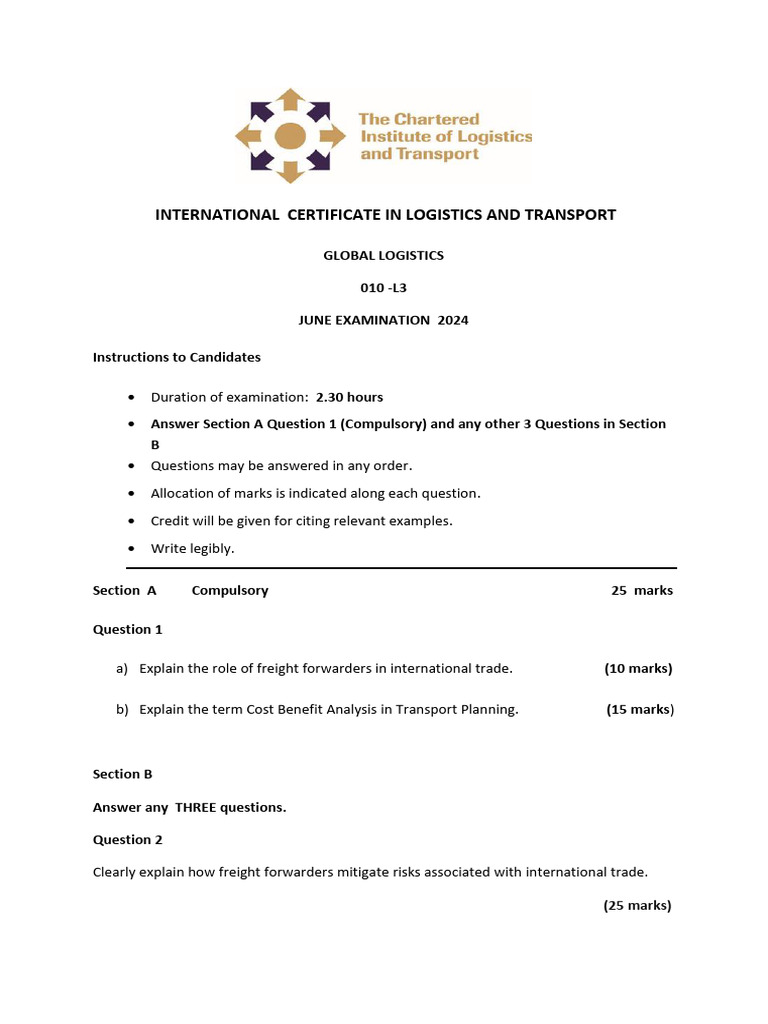 010 L3 Global Logistics 1 | PDF