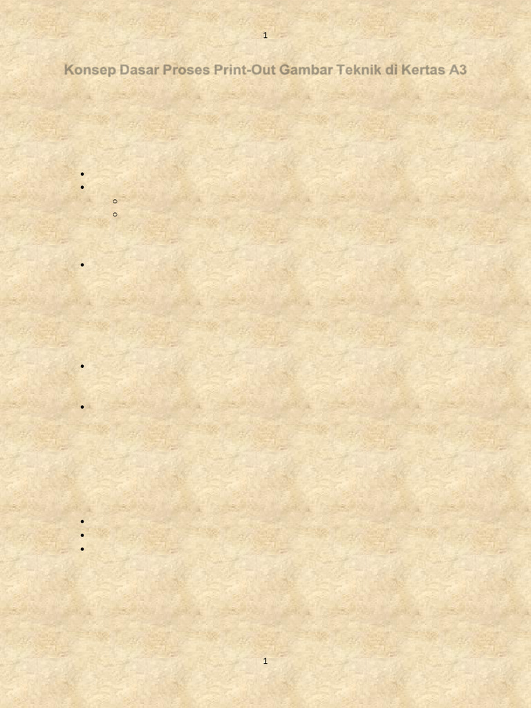 Konsep Dasar Proses Print-Out Gambar Teknik Di Kertas A3 | PDF