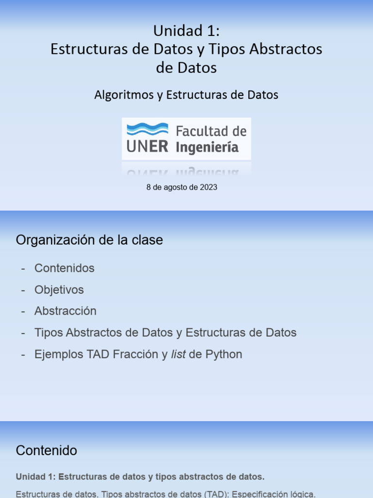 03 - Unidad 1_ Estructuras de datos y tipos de datos abstractos | PDF | Ciencias de la ...