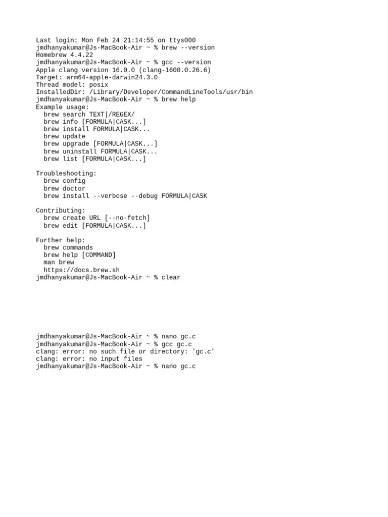 Terminal Saved Output | PDF