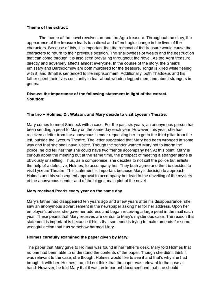 The Sign of Four | PDF | The Sign Of The Four | Sherlock Holmes