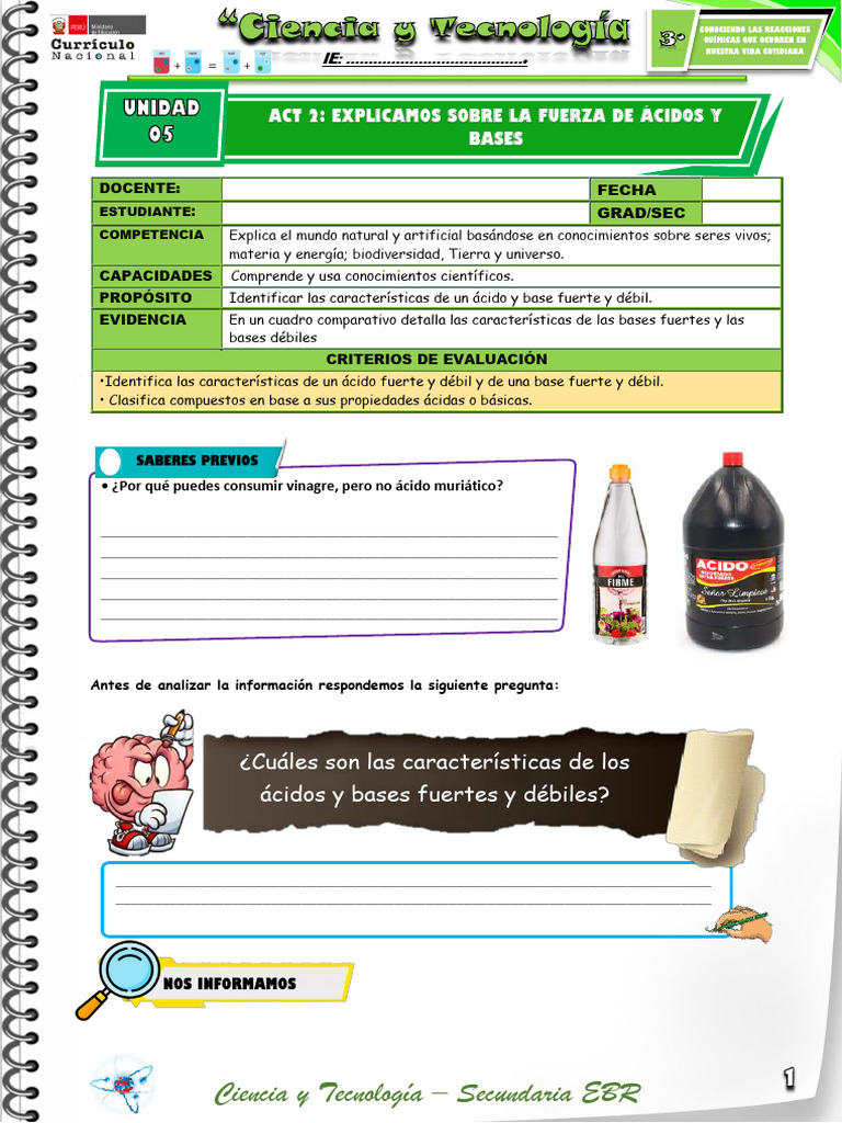 B-3º ACT 2 CYT UND 6- SEM 2 | PDF | Ácido | Hidróxido