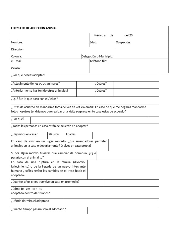 Documento Adopciones | PDF | Adopción