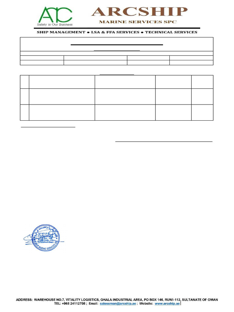 Bunkering Crane Cert | PDF