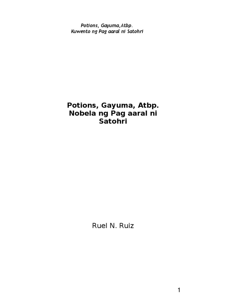 Potions, Gayuma, Atbp. | PDF