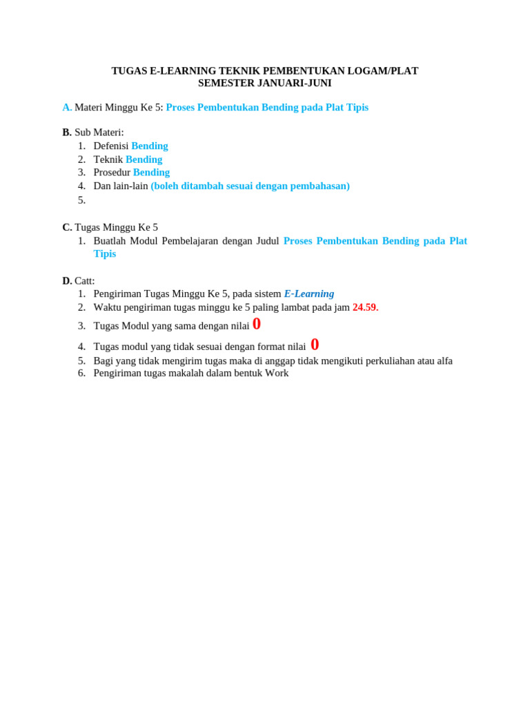 Proses Bending Plat Tipis E-Learning | PDF