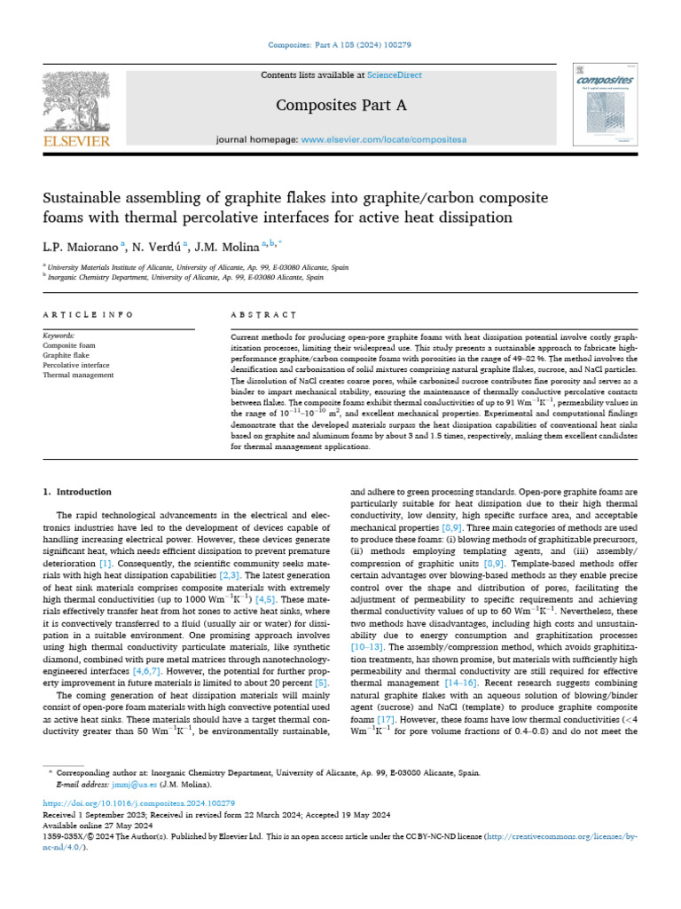 2024 - Sustainable Assembling of Graphite Flakes... Composites A 2024 ...