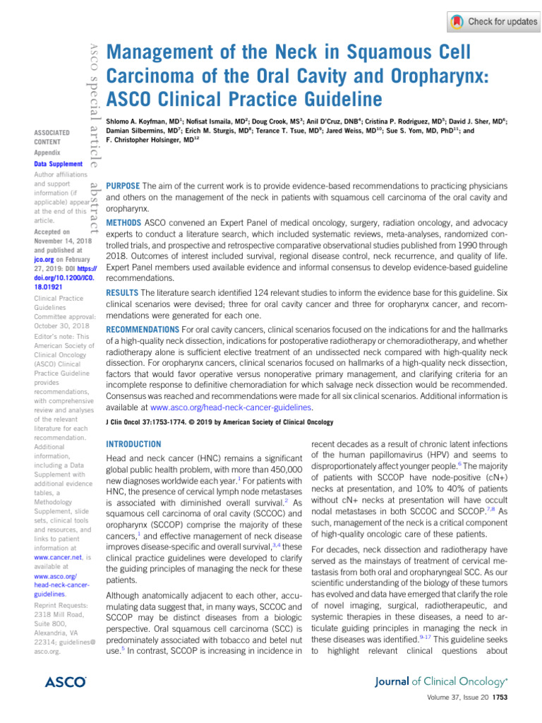 Neck Dissection Guidelines | PDF | Positron Emission Tomography ...