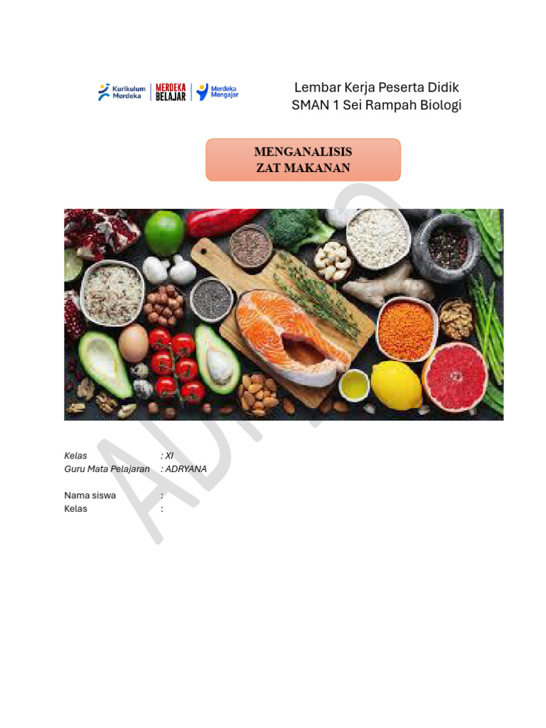 LKPD_UJI MAKANAN | PDF