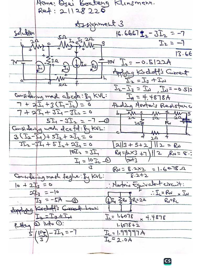 Assignment 3 Applied Electricity | PDF