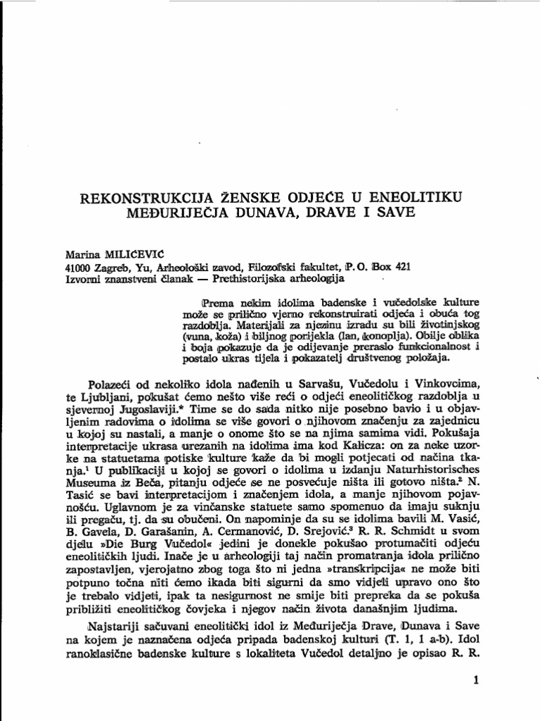 Marina Milicevic - Rekonstrukcija Zenske Odjece U Eneolitiku Medurjecja ...