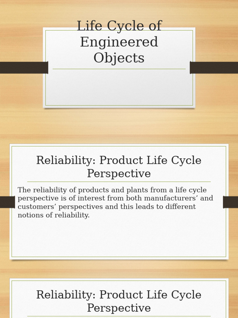 Life Cycle of Engineered Objects | PDF | Reliability Engineering | Product Lifecycle