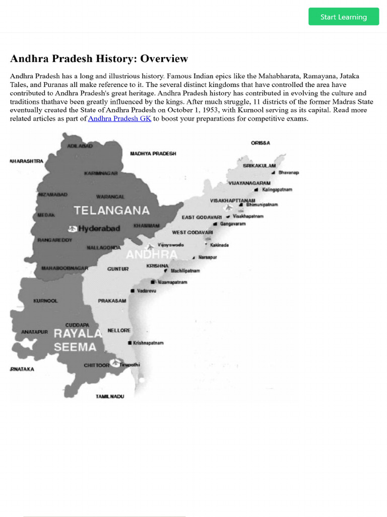 History of Andhra Pradesh - Know The Rich & Diverse History | PDF