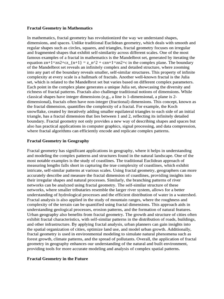 Fractals | PDF | Fractal | Geometry