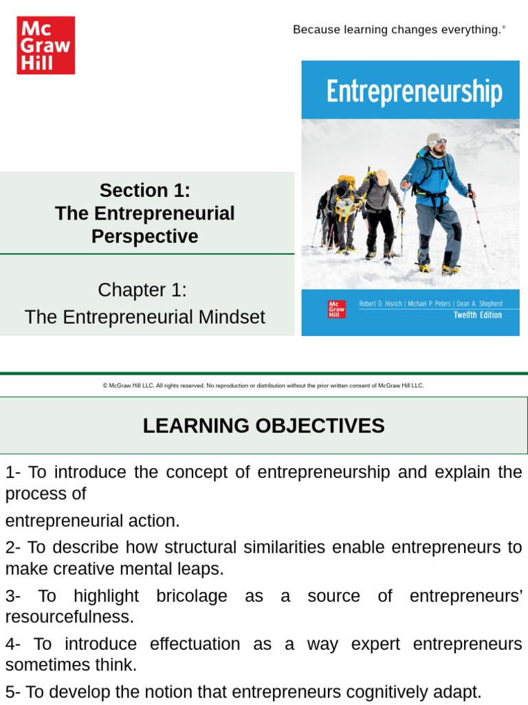 Hisrich Entrepreneurship 12e Ch01 PPT ACCESS | PDF | Entrepreneurship | Cognition
