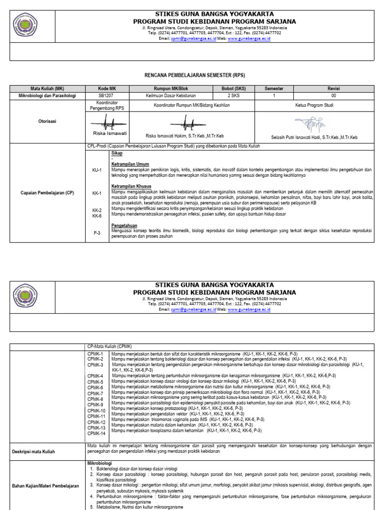 RPS Mikrobiologi BS5 (1) (1) | PDF