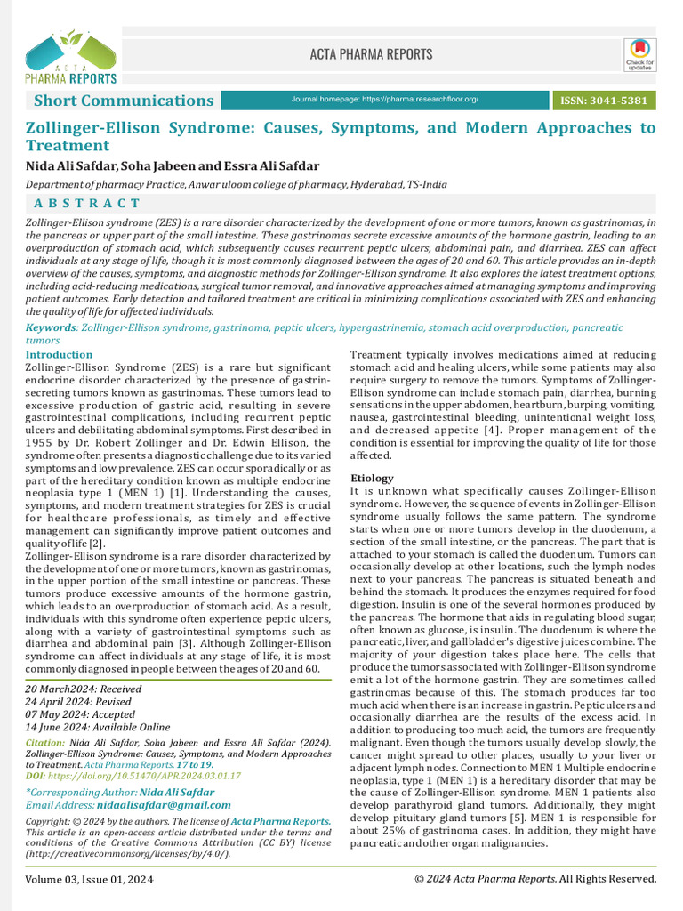 Zollinger-Ellison_Syndrome_Causes_Symptoms_and_Mod | PDF | Pancreas ...