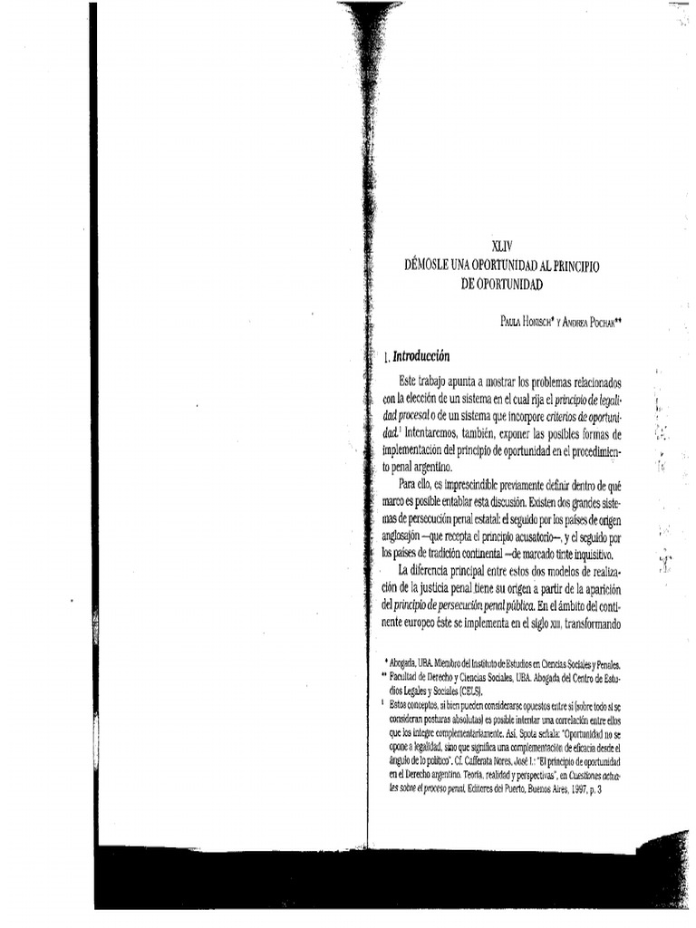 Pochak-Demosle Una Oportunidad Al Ppio de Oportunidad | PDF