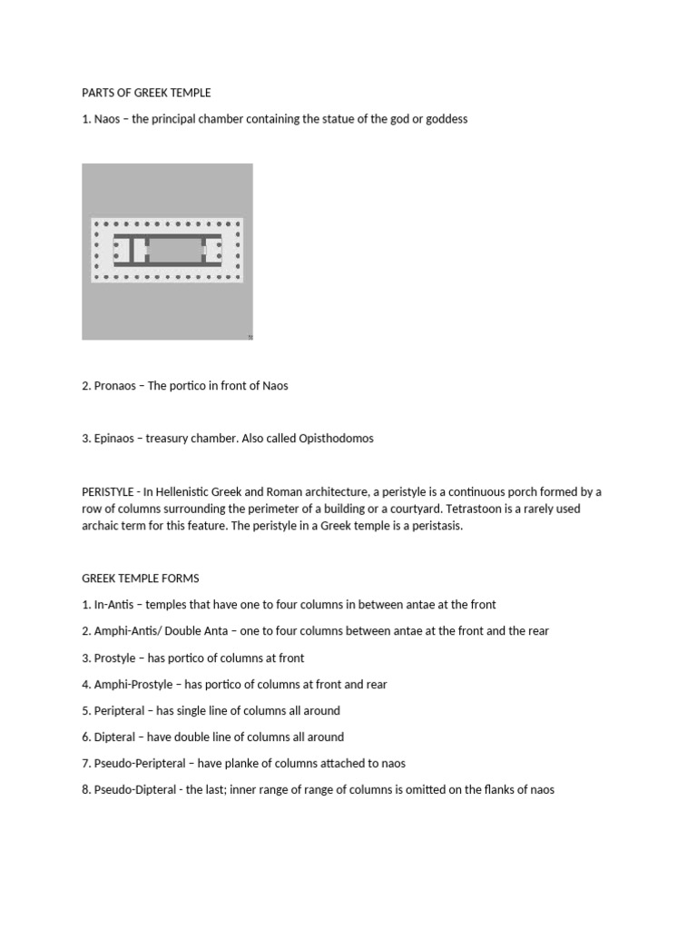 Greek Temple Architecture Explained | PDF