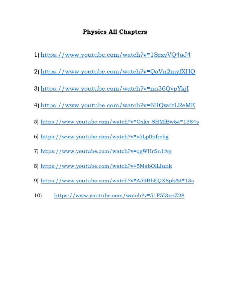 Physics All Chapters | PDF