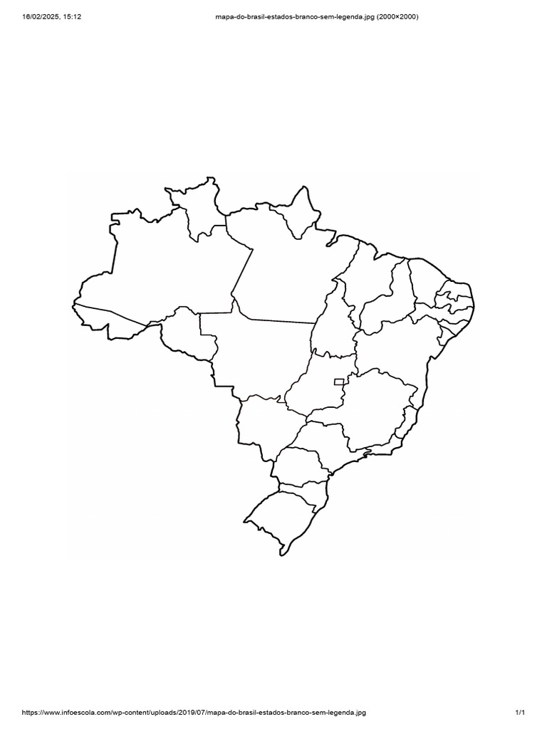 Mapa Do Brasil Estados Branco Sem Legenda | PDF