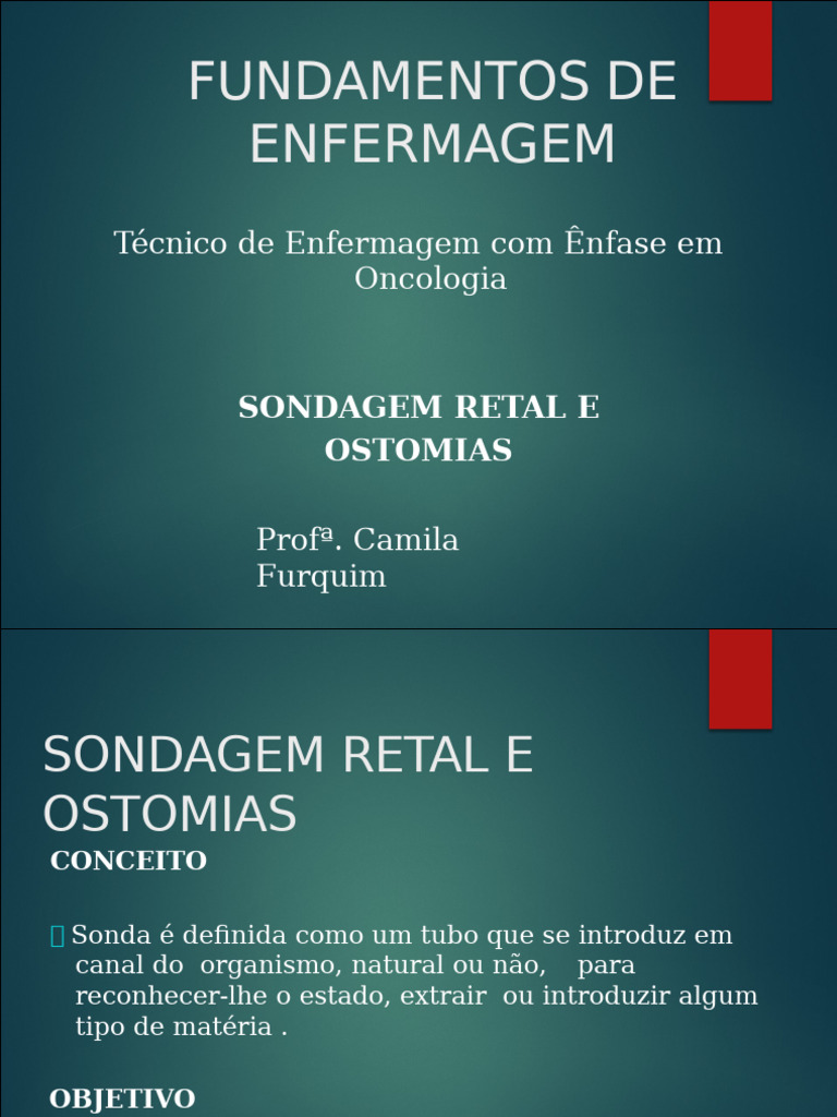 Sondagem Retal e Ostomias em Enfermagem | PDF